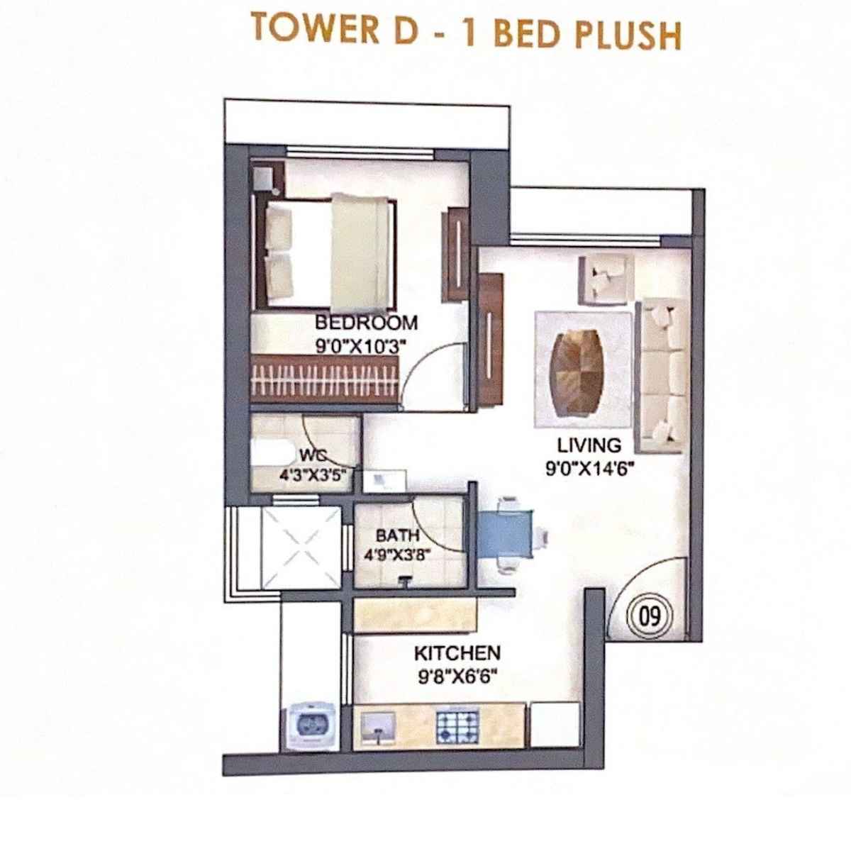 Runwal Enchanted Lands End at kolshet Thane West. 1, 2 & 3 BHK @ 59 lacs*