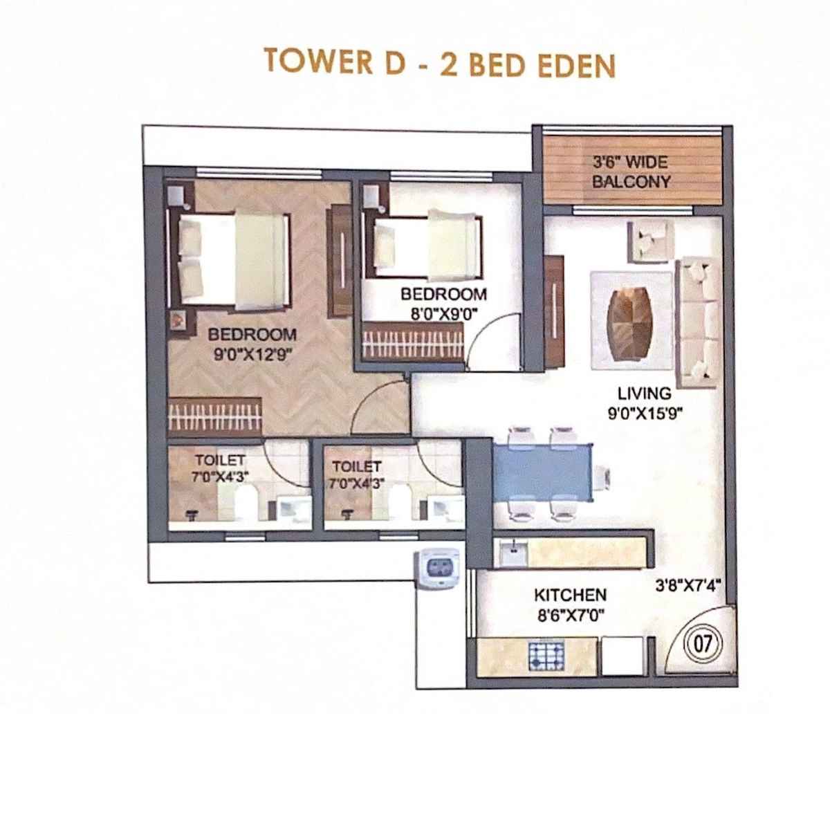 Runwal Enchanted Lands End at kolshet Thane West. 1, 2 & 3 BHK @ 59 lacs*