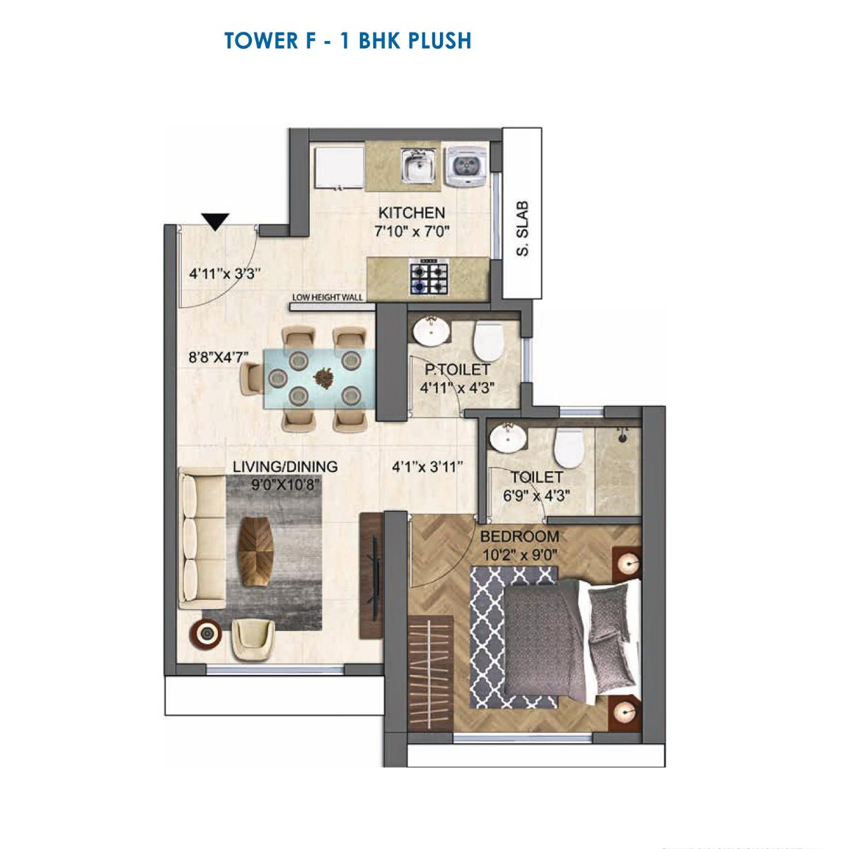 Runwal Enchanted Lands End at kolshet Thane West. 1, 2 & 3 BHK @ 59 lacs*