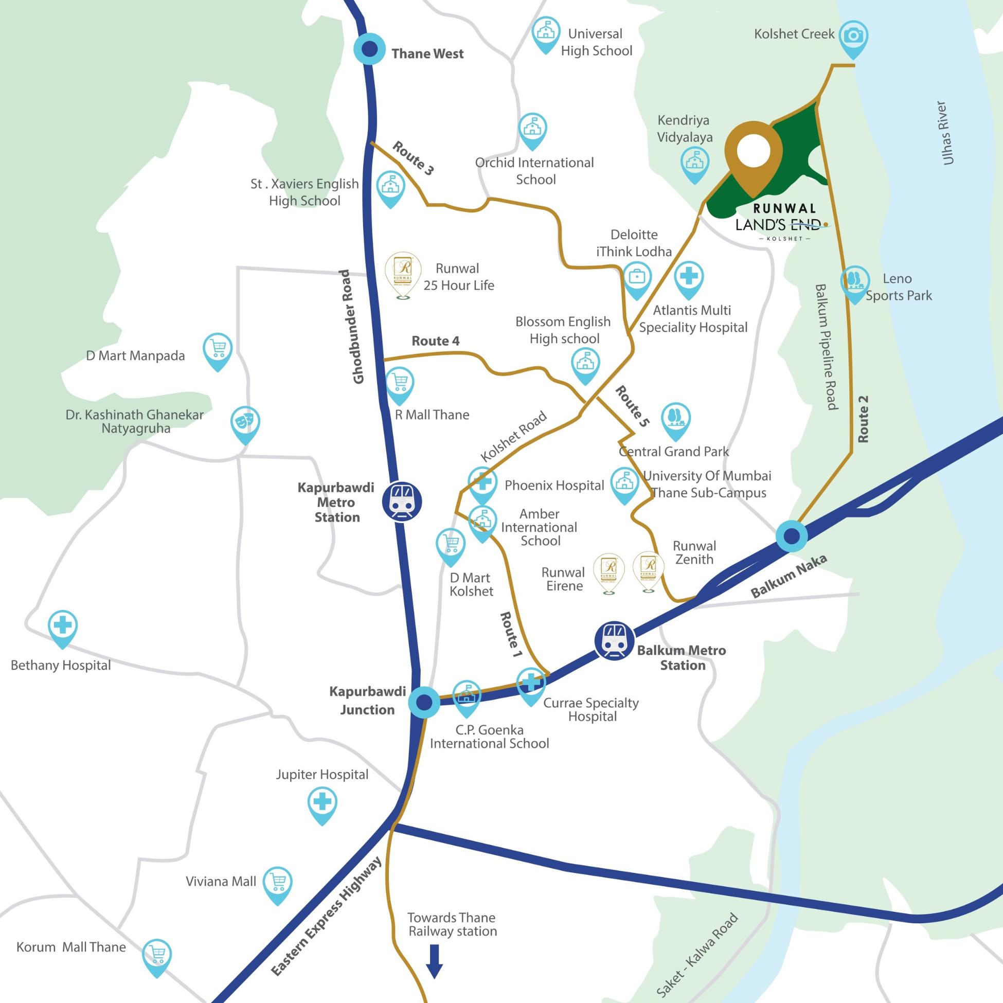 Runwal Enchanted Lands End at kolshet Thane West. 1, 2 & 3 BHK @ 59 lacs*